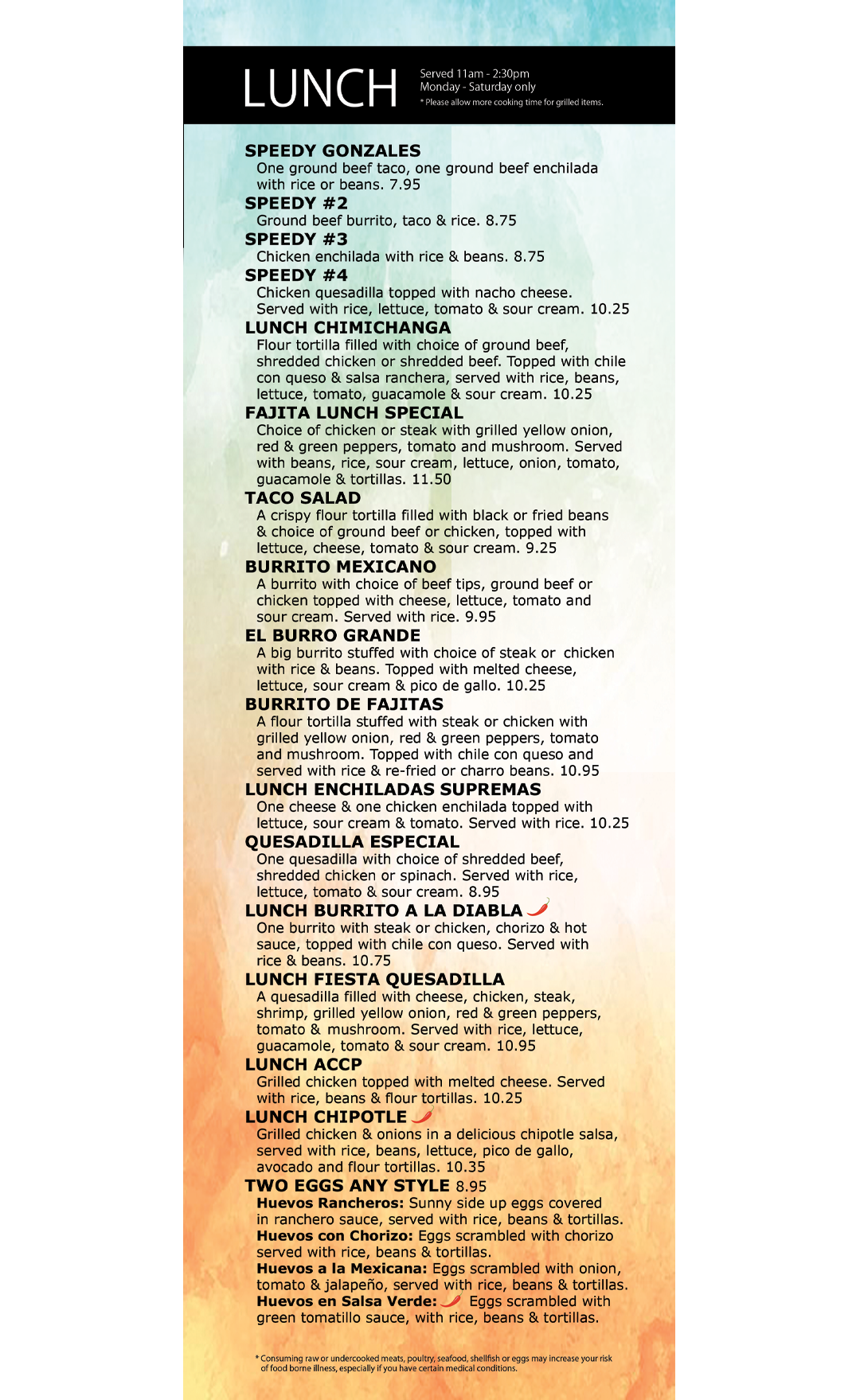 Fiesta Menu - Fiesta Jalapeños Mexican Grill